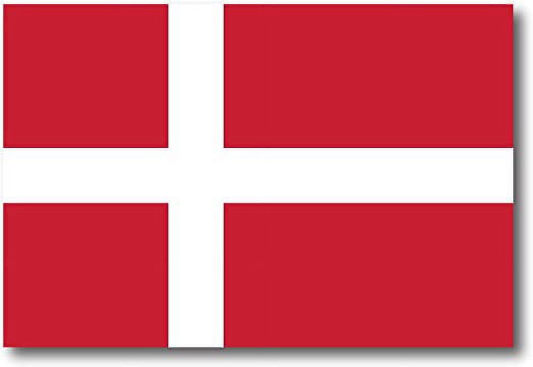 Denmark Danish Flag Car Decal 3" x 5" - Walmart.com