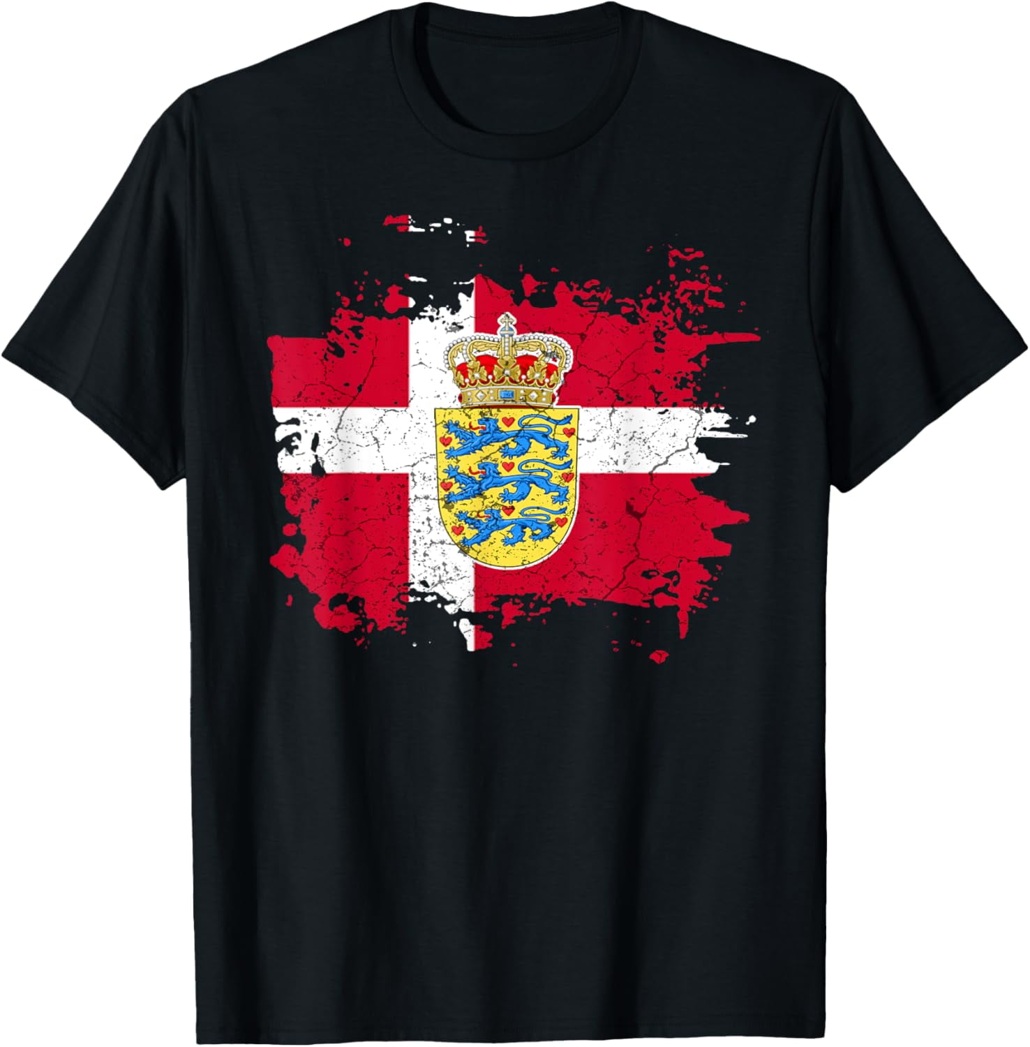 Denmark Danish Flag Coat Of Arms T-Shirt - Walmart.com
