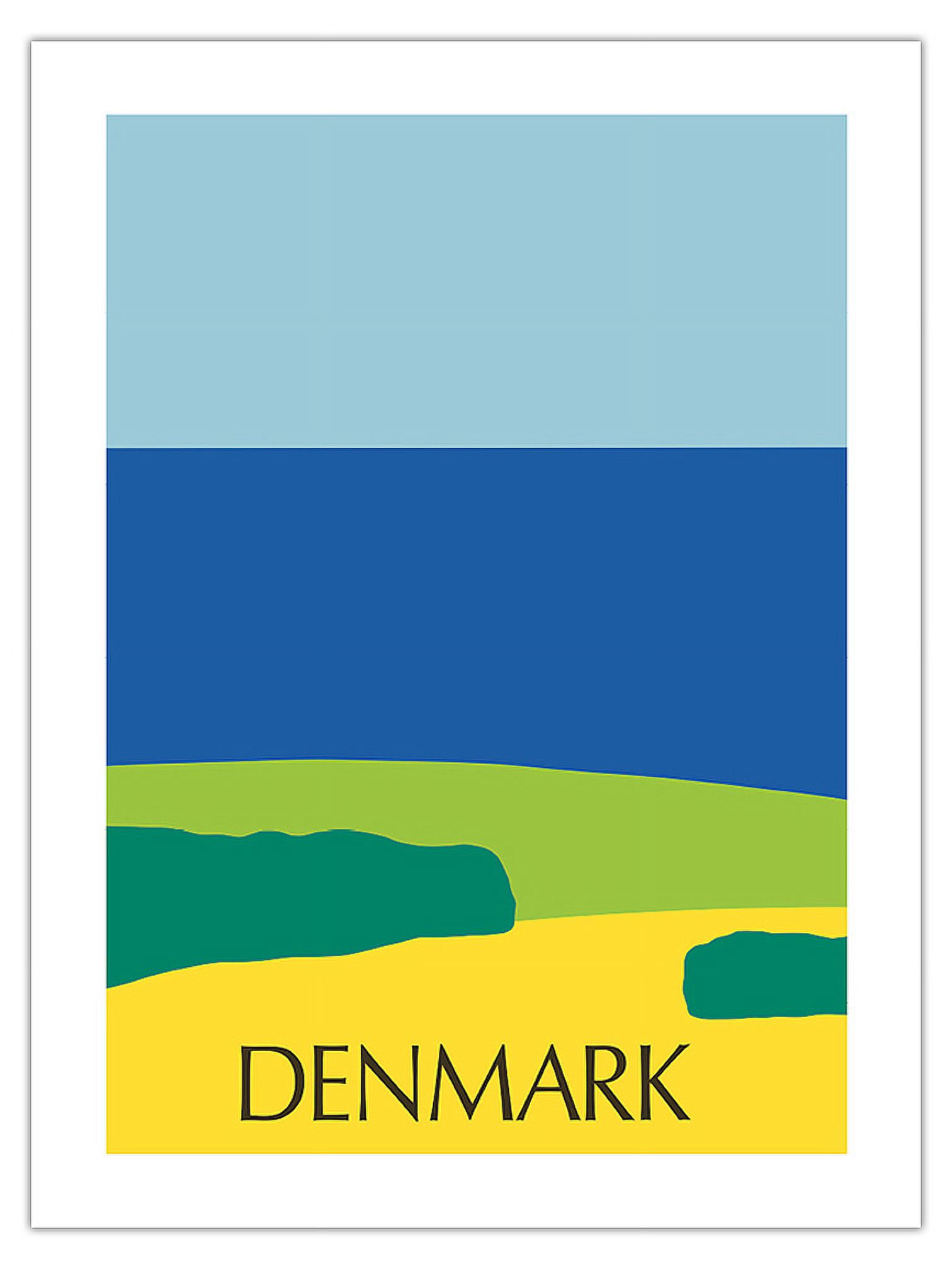 Denmark - Danish Landscape - Vintage Travel Poster by Ole Kortzau c ...