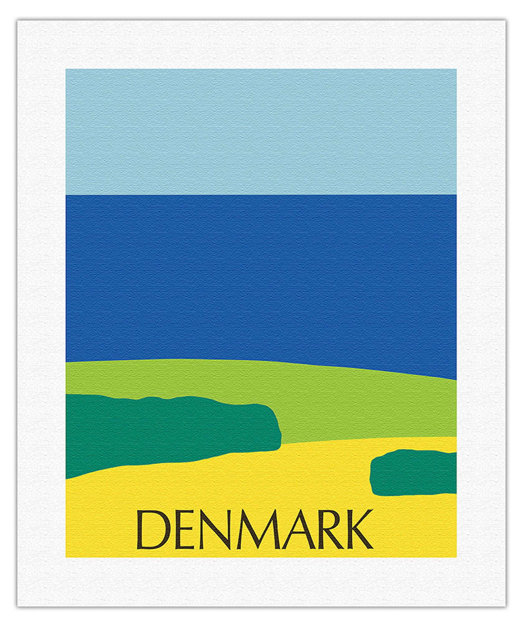 Denmark - Danish Landscape - Vintage Travel Poster by Ole Kortzau c ...
