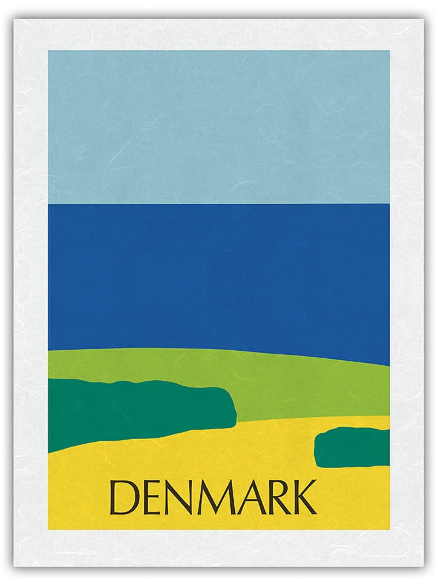 Denmark - Danish Landscape - Vintage Travel Poster by Ole Kortzau c ...