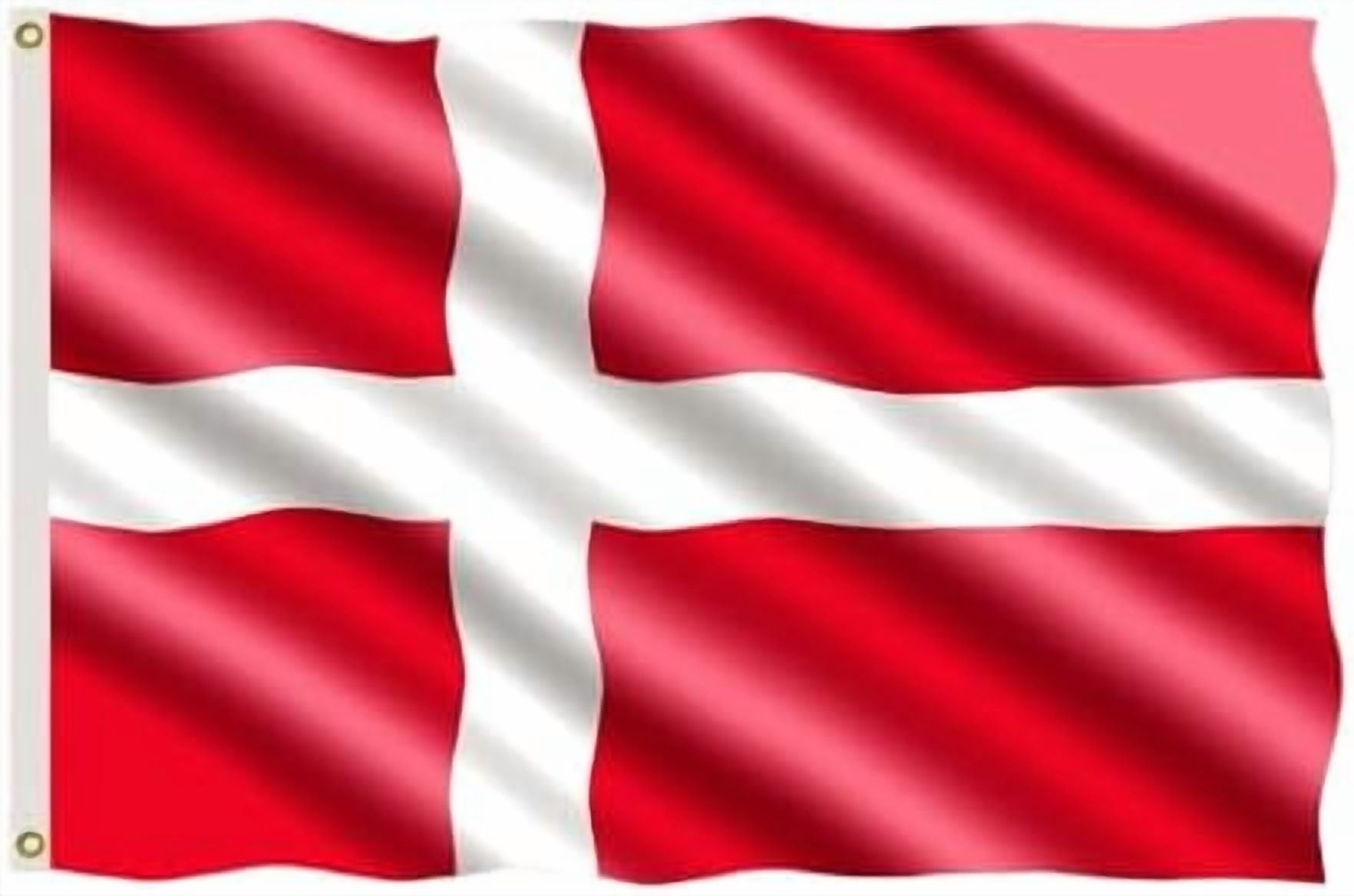 Denmark Flag 3x5 FT - Vivid Color, All Weather, Double Stitched Danish ...