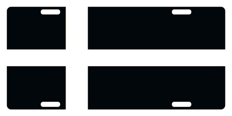 Denmark Flag License Plate Black and White Version - Aluminum ( 12 inch ...