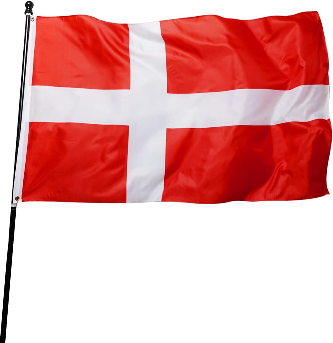 Denmark Flag Polyester Danish Dane National Flags Polyester with Brass ...