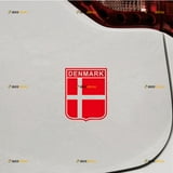 Denmark Flag Shield Sticker Decal Vinyl Proud Danish - 2 Pack Red 4 ...