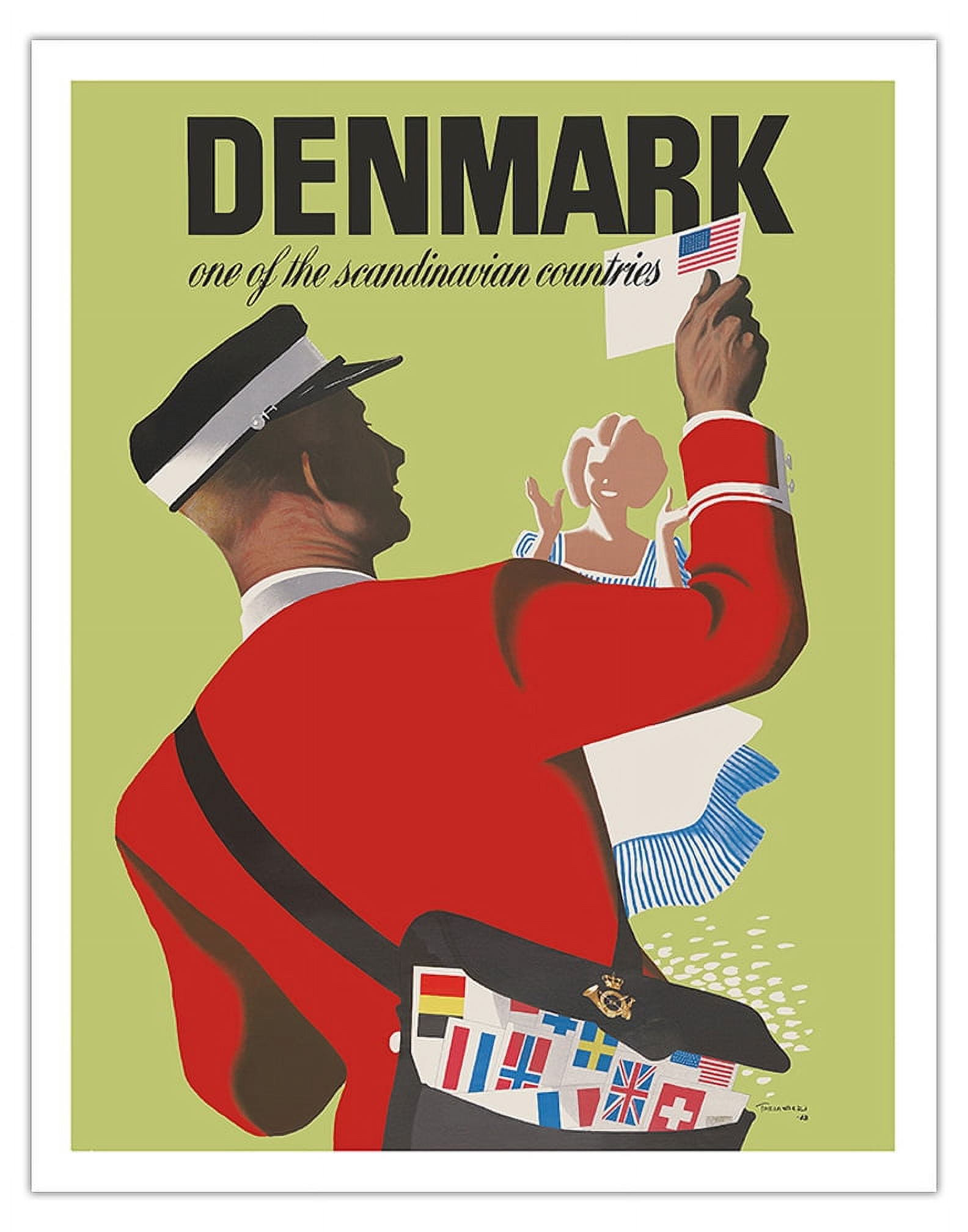 Denmark - One of the Scandinavian Countries - Danish Postman - Vintage ...
