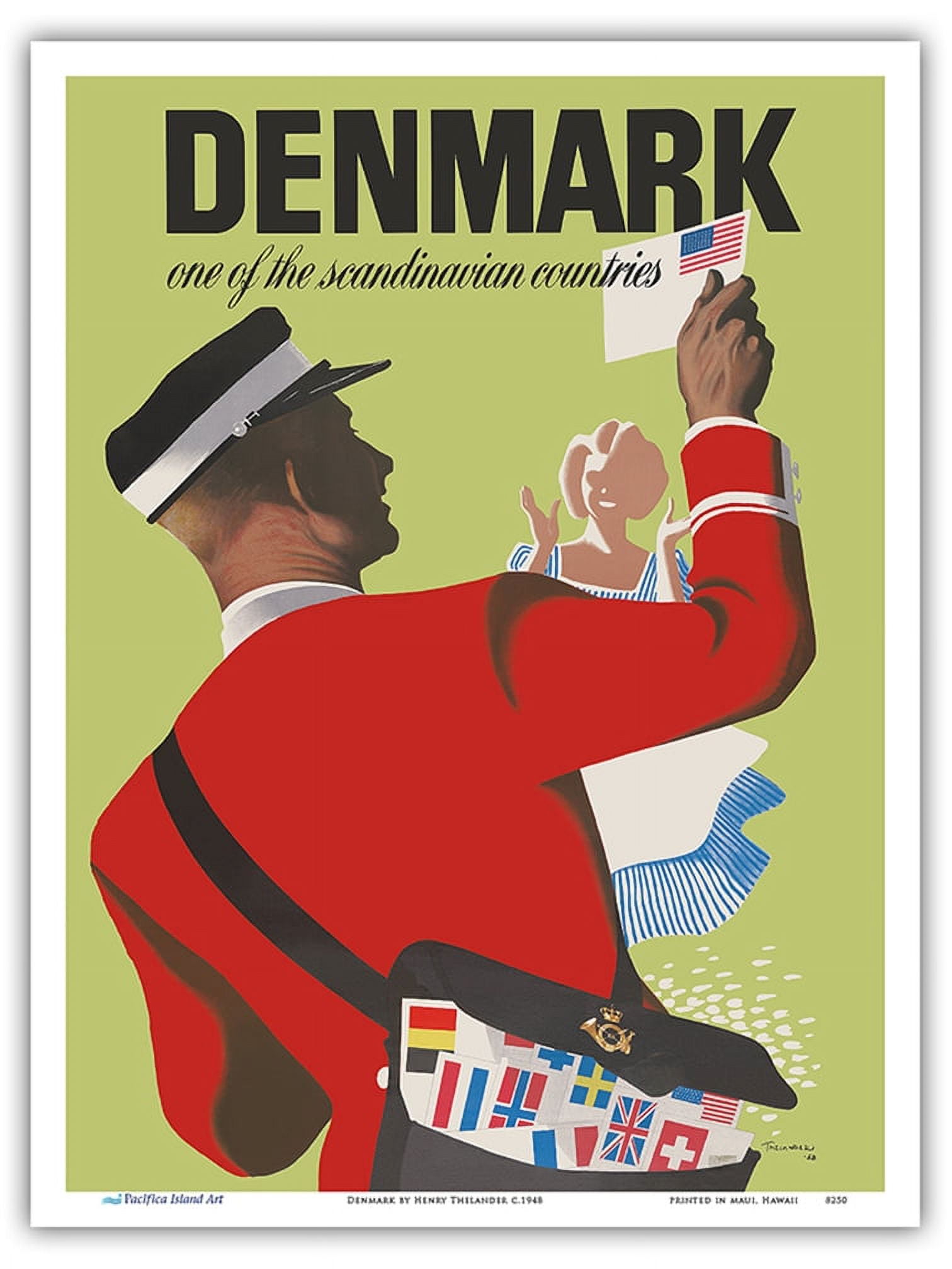 Denmark - One of the Scandinavian Countries - Danish Postman - Vintage ...