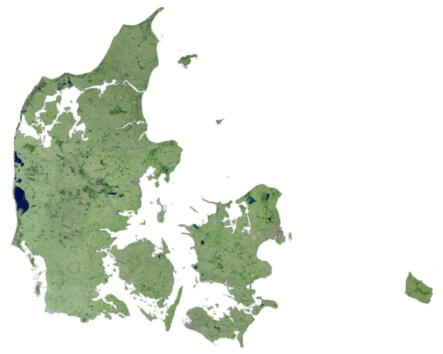 Denmark Satellite Map GLOSSY POSTER PICTURE PHOTO PRINT BANNER ...