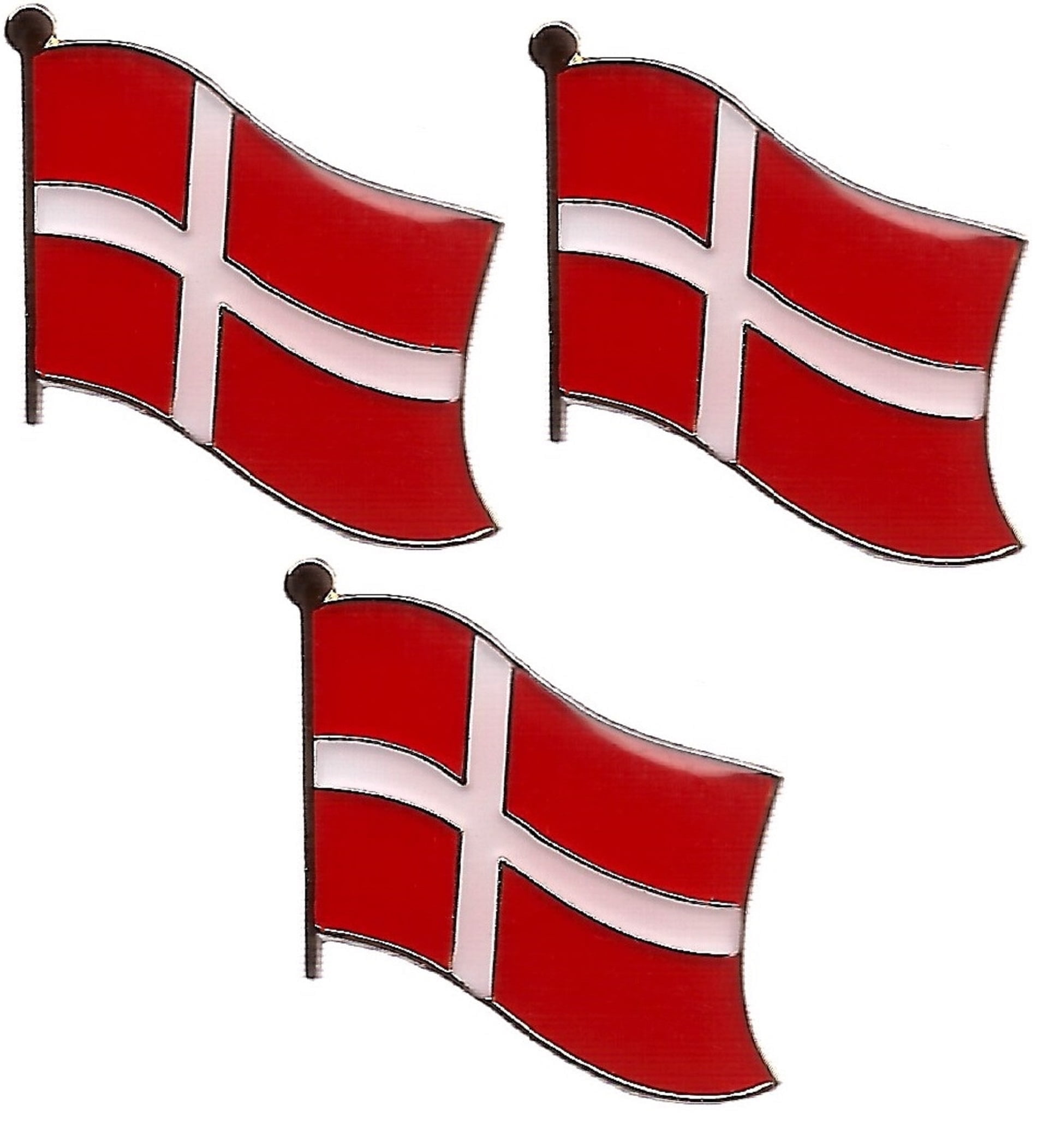Denmark Single Flag Lapel Pins, pack of 3 - Walmart.com