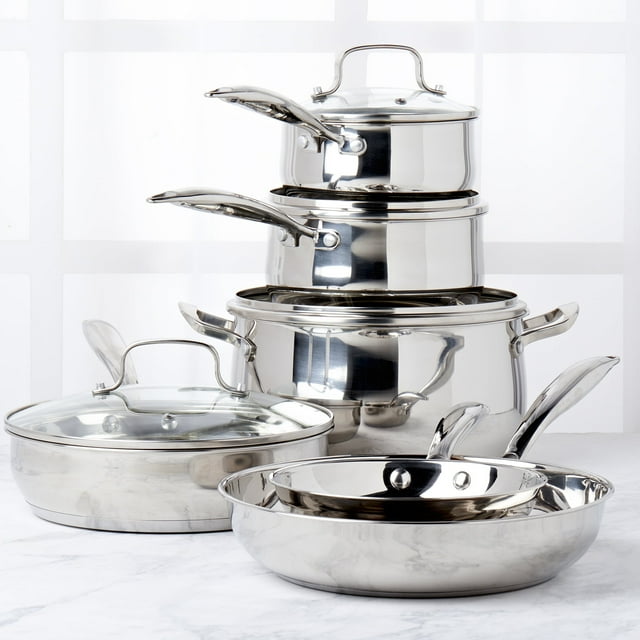 Denmark Tools for Cooks 10-piece Stainless Steel Cookware Set - Walmart.com