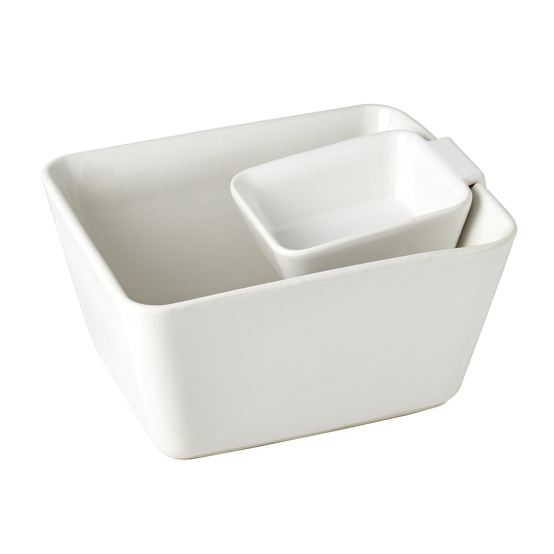 Denmark Tools for Cooks 2-Piece Ceramic Chip & Dip Serving Bowl Set ...