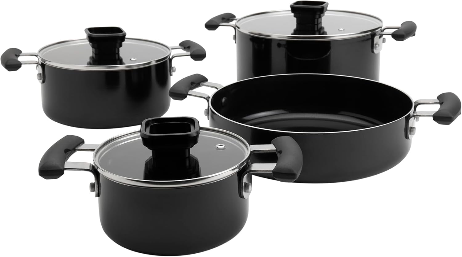 Denmark Tools for Cooks 7 Piece Ceramic Nonstick Aluminum Nesting ...
