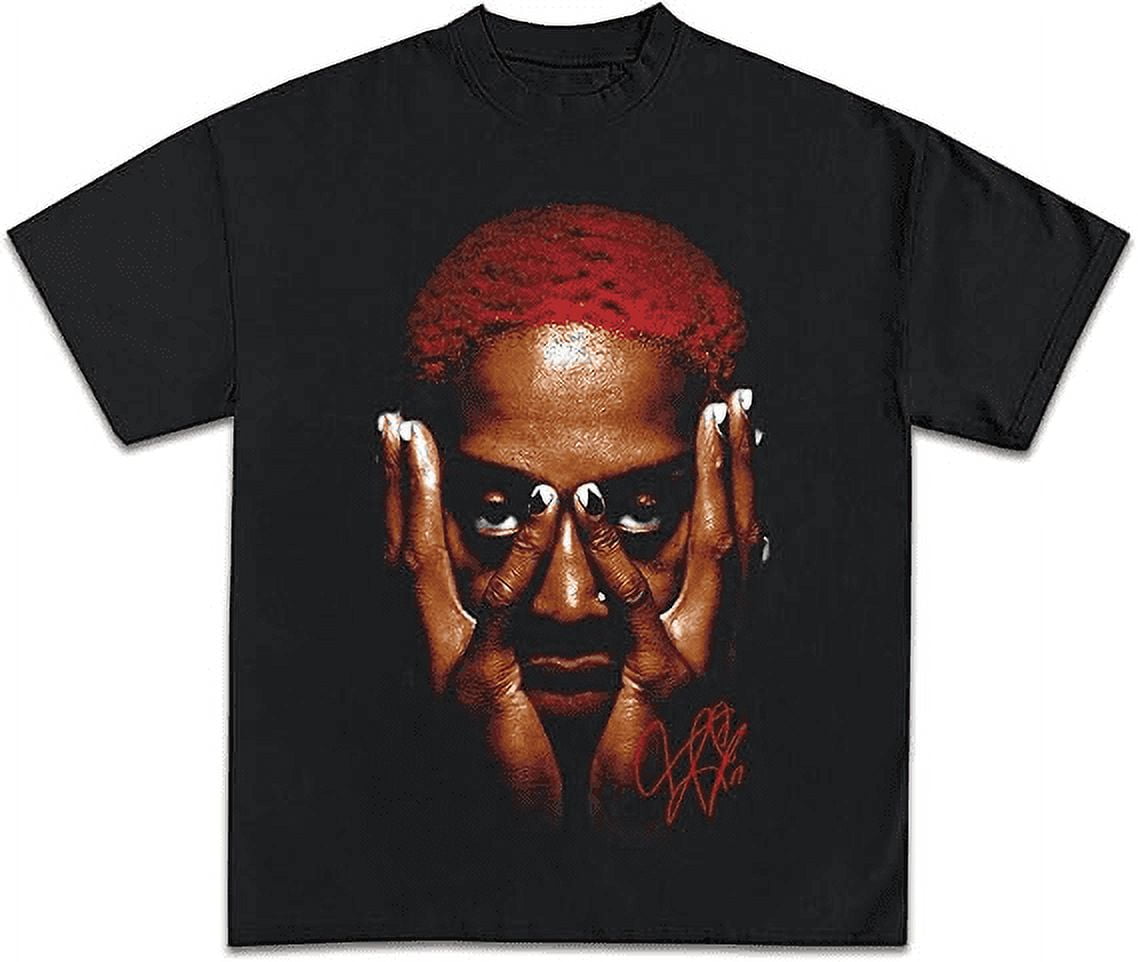 Dennis 91 Face Shirt Red Rare Homage Vintage Basketball Legend T-Shirt ...