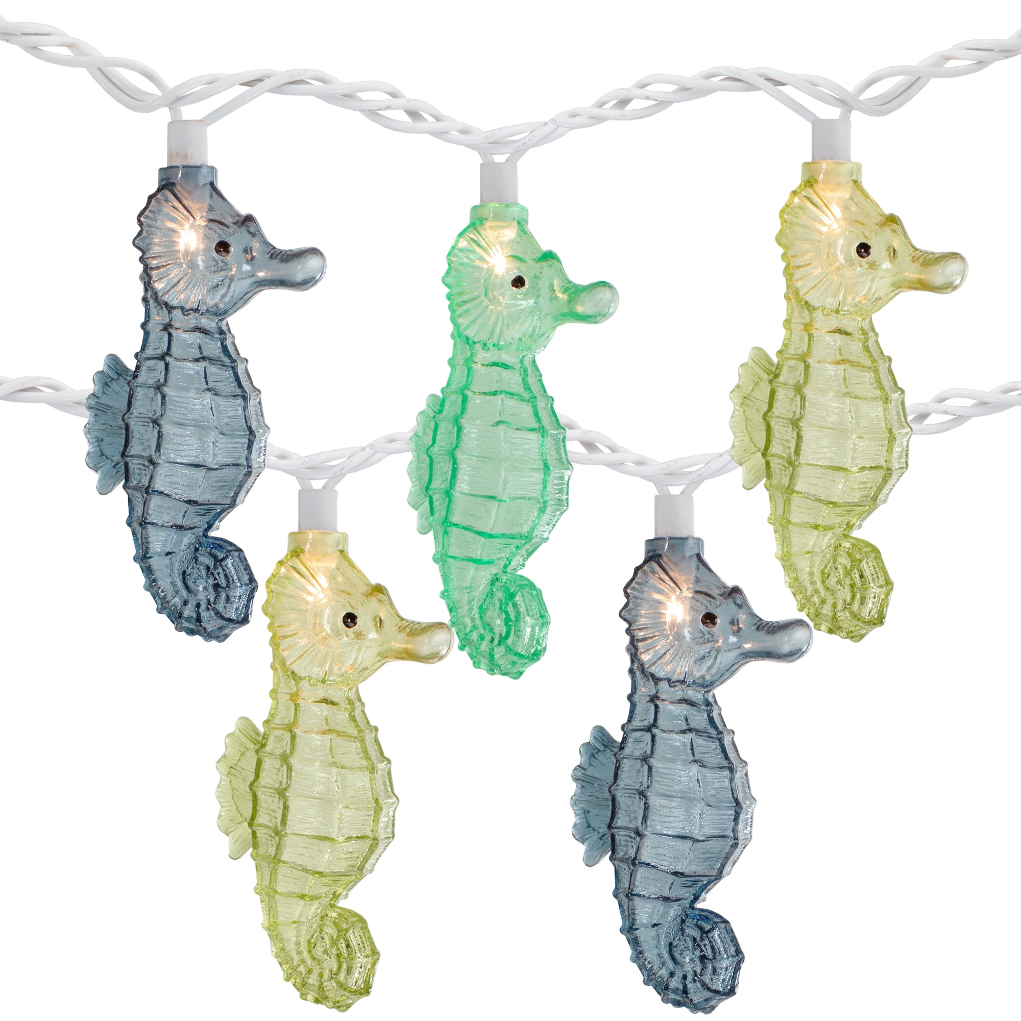 Dennis East Nautical Seahorse String Light Set - 6.5 ft White Wire ...