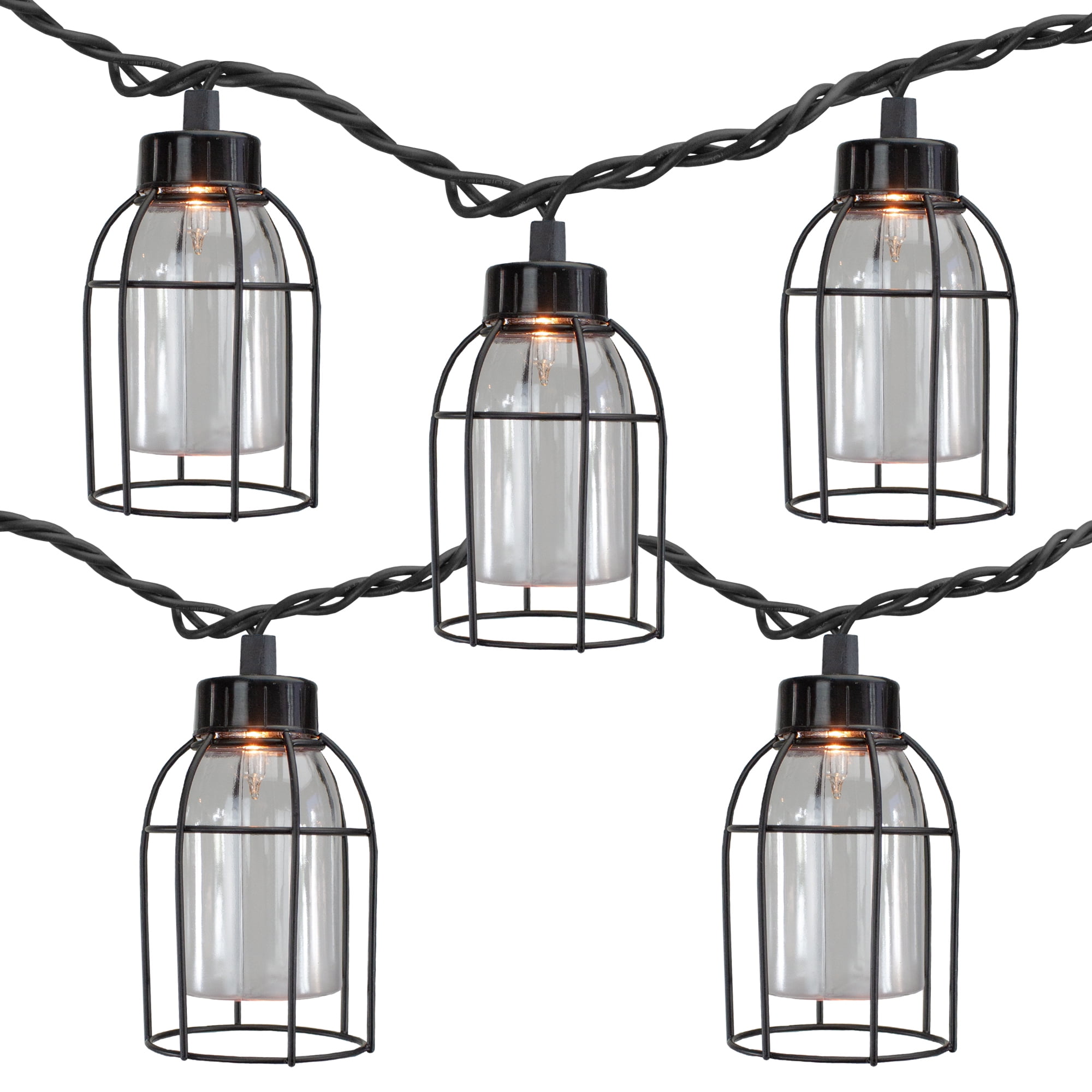 Dennis East 10 Count Vintage Style Edison Cage Novelty String Lights, 6 ...