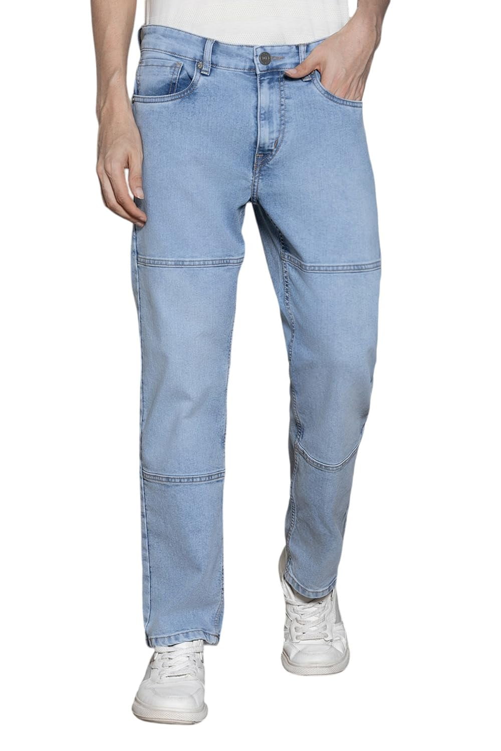 Dennis Lingo Mens Light Blue Cotton Relaxed Fit Jeans (Dlmjns24016_Lb ...