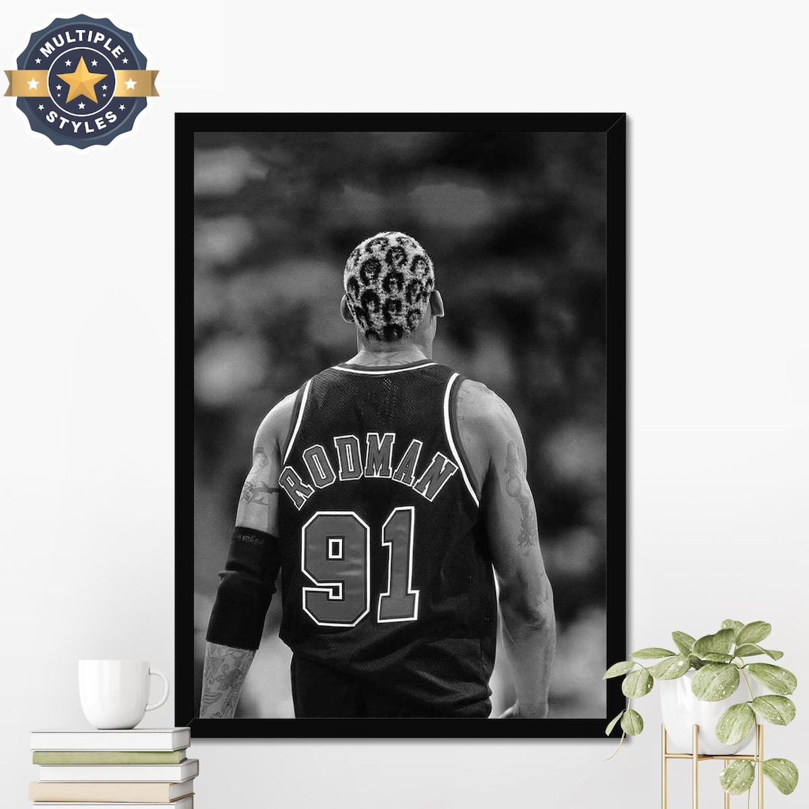 Dennis Rodman, Dennis Rodman Wall Art, Basketball, Vintage Nba, Nba ...