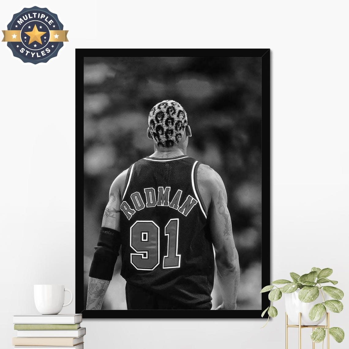 Dennis Rodman, Dennis Rodman Wall Art, Basketball, Vintage Nba, Nba ...
