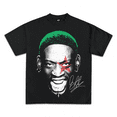 Dennis Rodman Jumbo Signature Graphic T Shirt Tee Unisex Color White