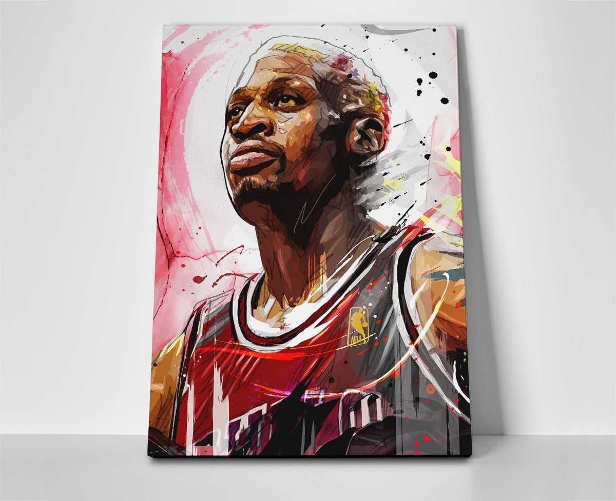 Dennis Rodman Poster or Wrapped Canvas - Walmart.com