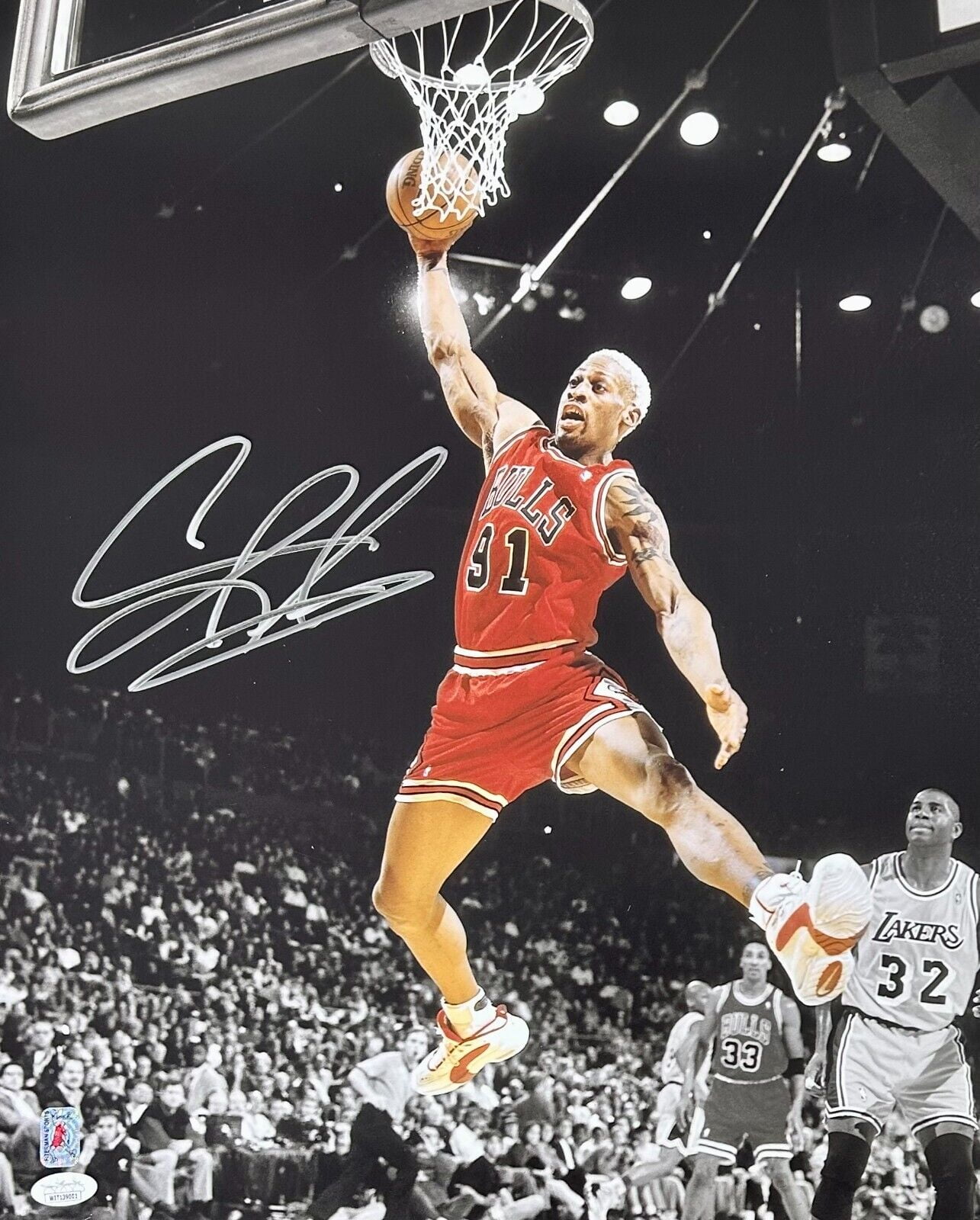 Dennis Rodman Signed Autographed 16x20 Photo JSA Authentic Chicago ...