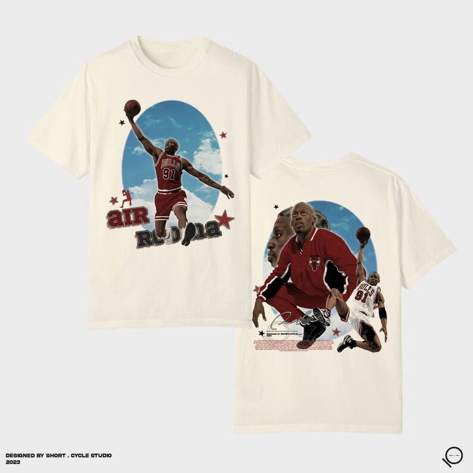 Dennis Rodman T Shirt, 90s Retro Basketball Legend Merch T-Shirt ...
