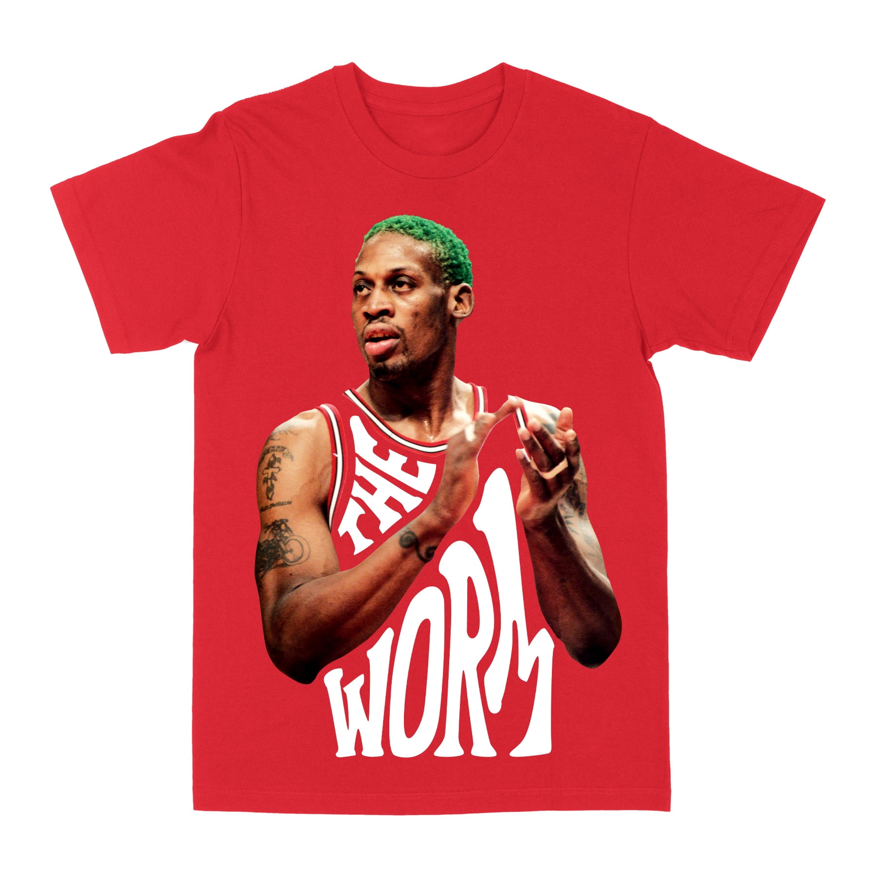 Dennis Rodman Worm Cutout Red Medium T-Shirt - Walmart.com