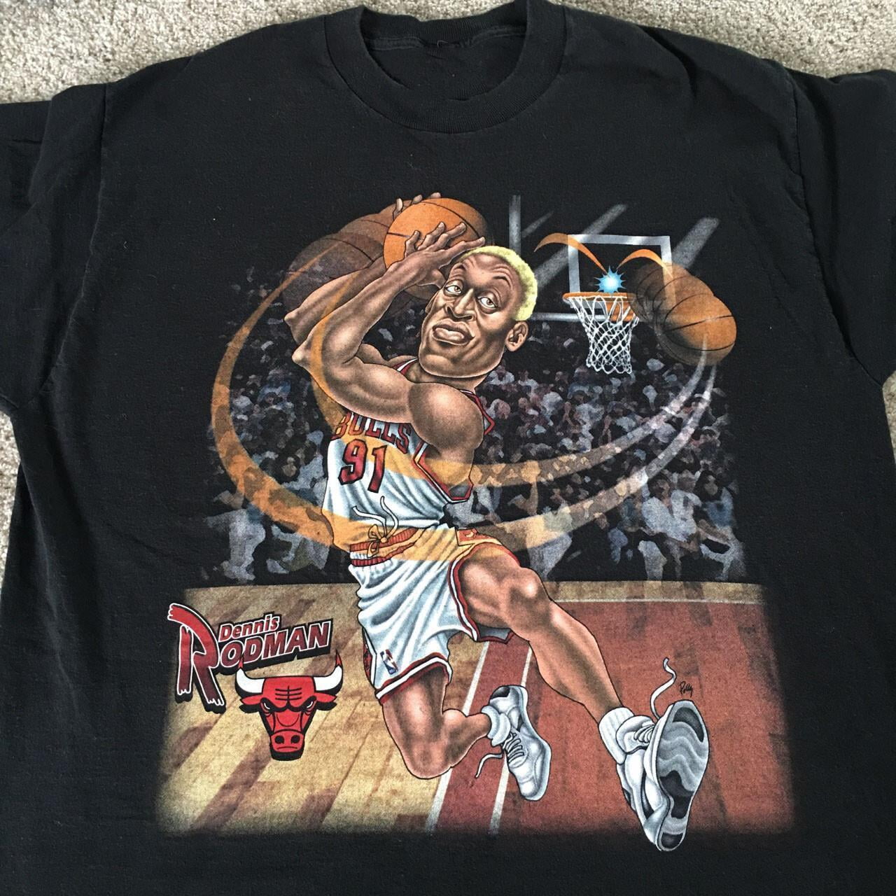 Dennis Rodman vintage pro player Black Men S-234XL T-shirt NG2575 ...