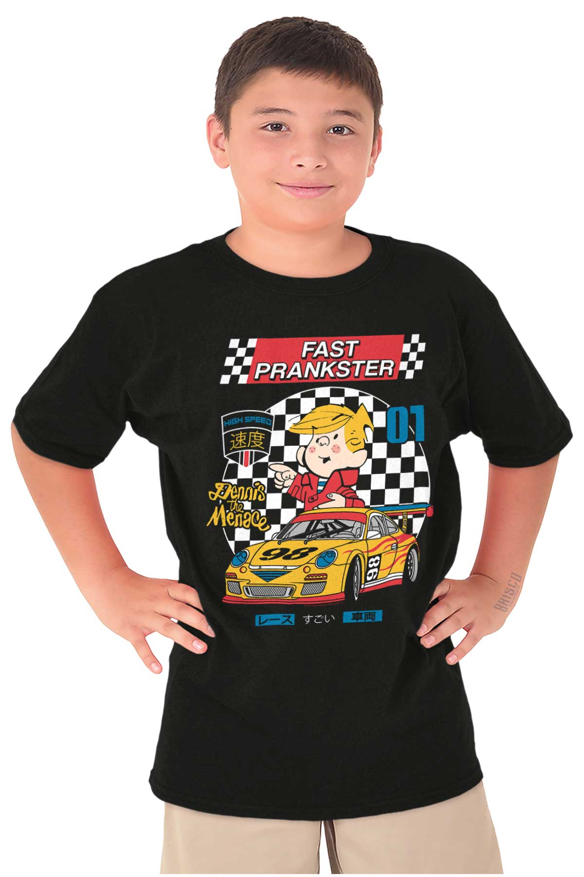 Dennis The Menace Fast Prankster Race Crewneck T Shirts Boy Girl Teen ...