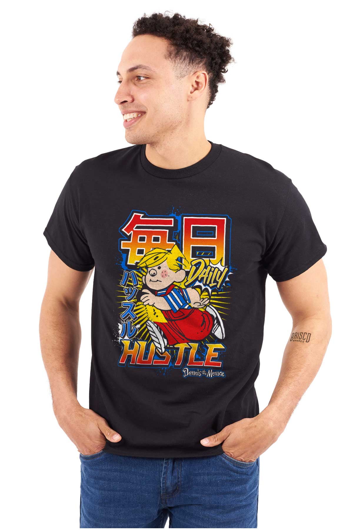 Dennis The Menace Kanji Daily Hustle Plus Size Crewneck Graphic Tee ...