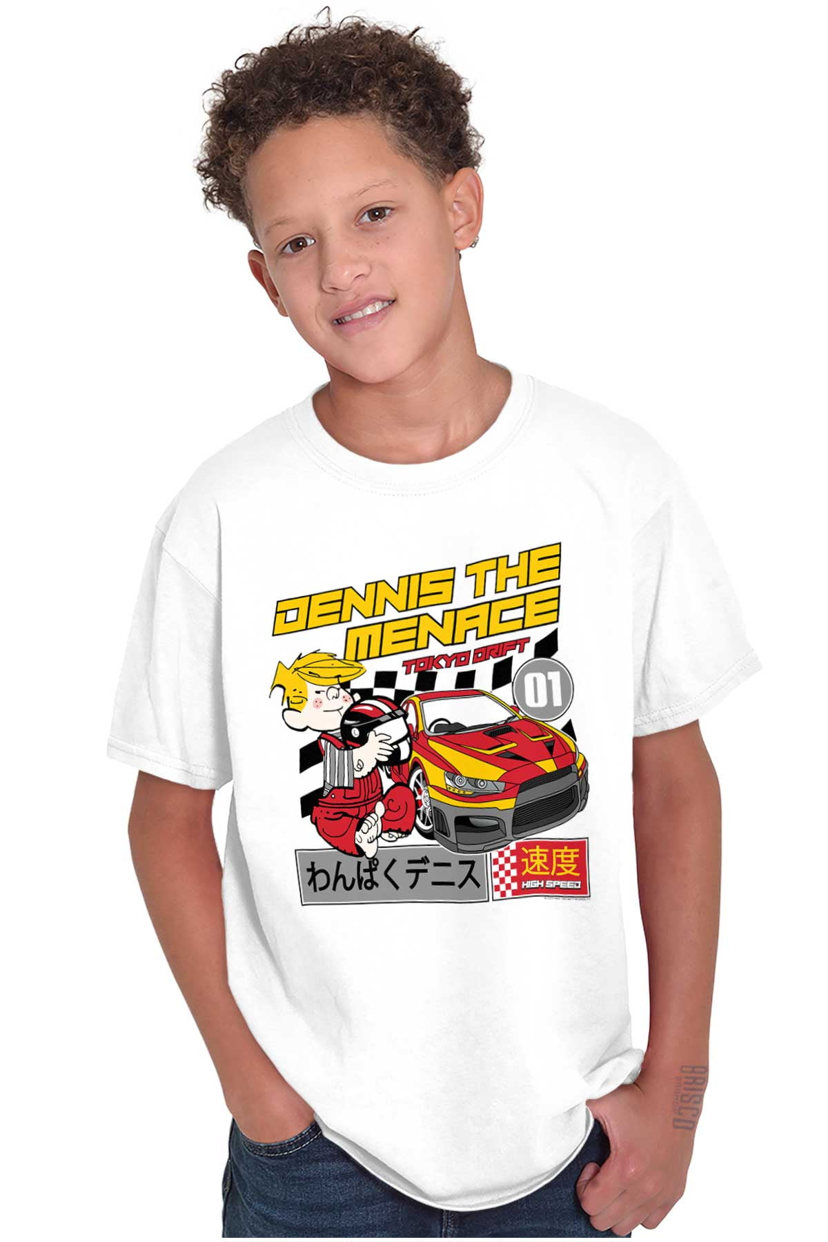 Dennis The Menace Kanji Tokyo Drift Crewneck T Shirts Boy Girl Teen Brisco Brands S - Walmart.com