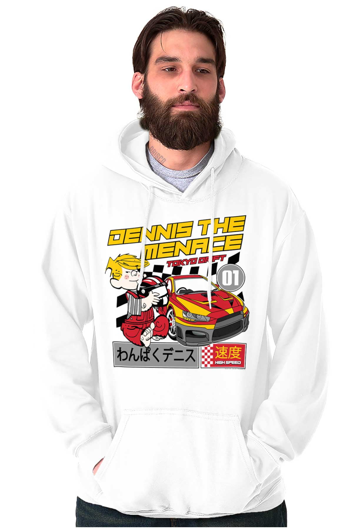 Dennis The Menace Kanji Tokyo Drift Unisex Plus Fleece Graphic Hoodie ...