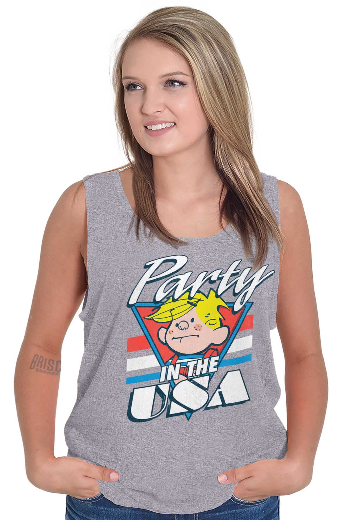 Dennis The Menace Party in the USA Tank Top T Shirts Men Women Brisco ...