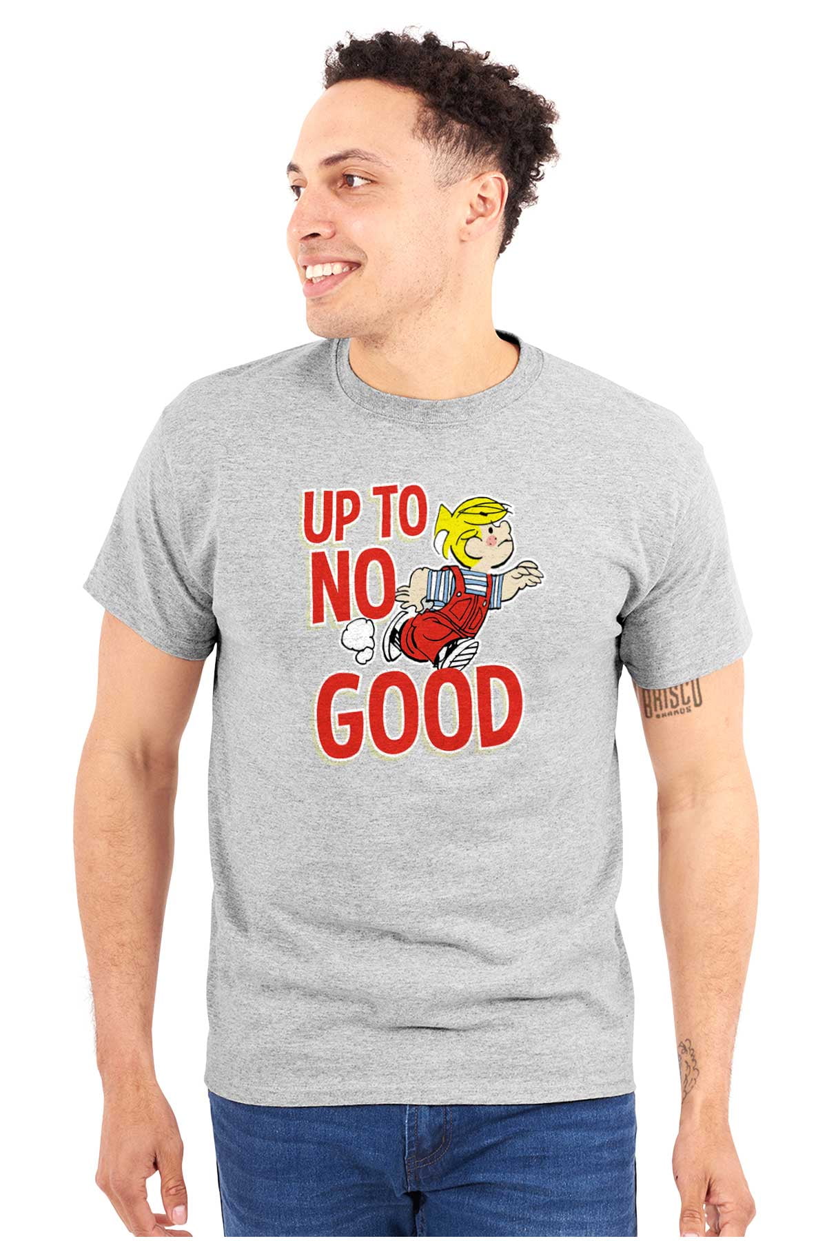 Dennis The Menace Up To No Good Men's Big & Tall Crewneck Graphic Tee ...