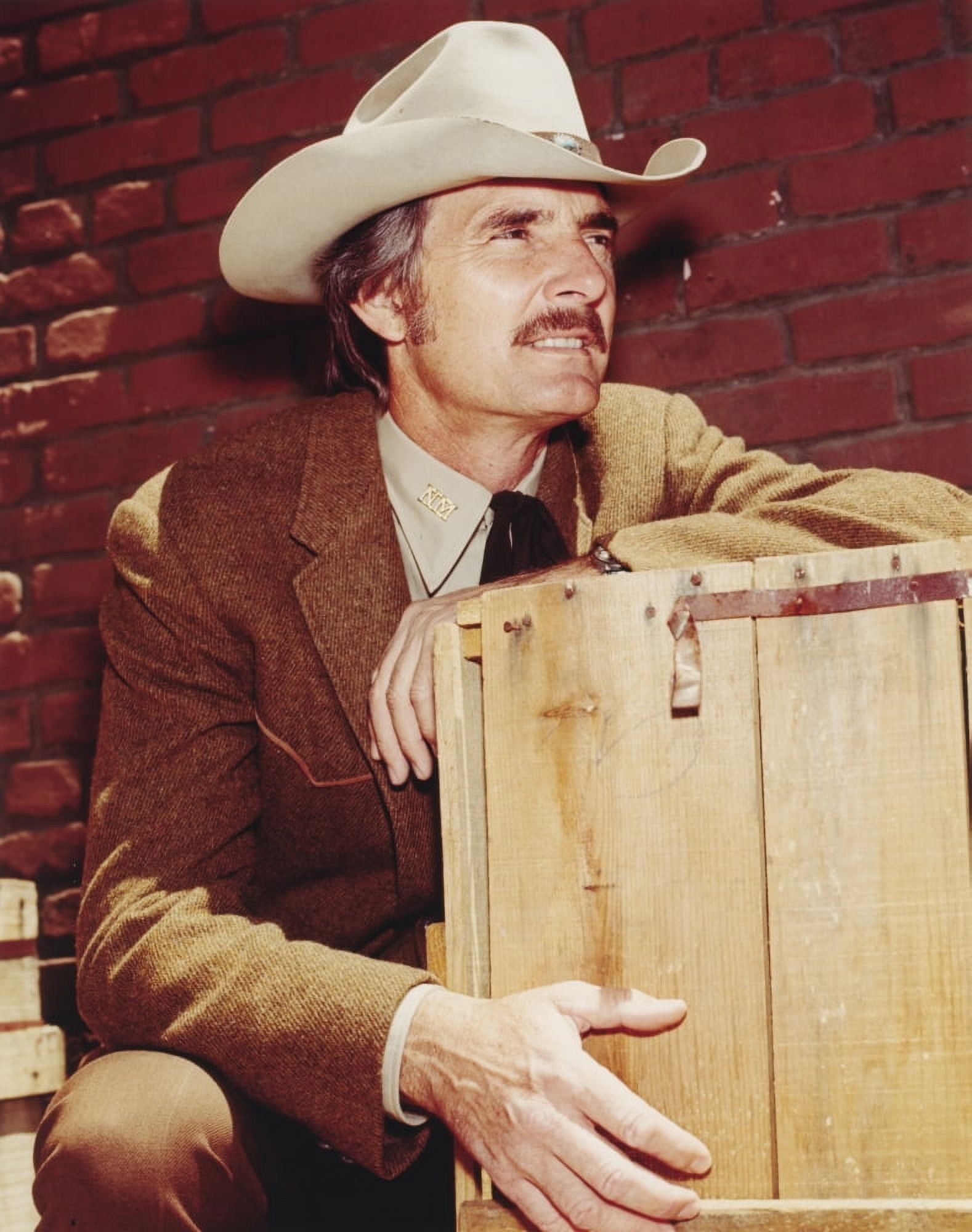 Dennis Weaver Portrait wearing Brown Suit with White hat Photo Print ...