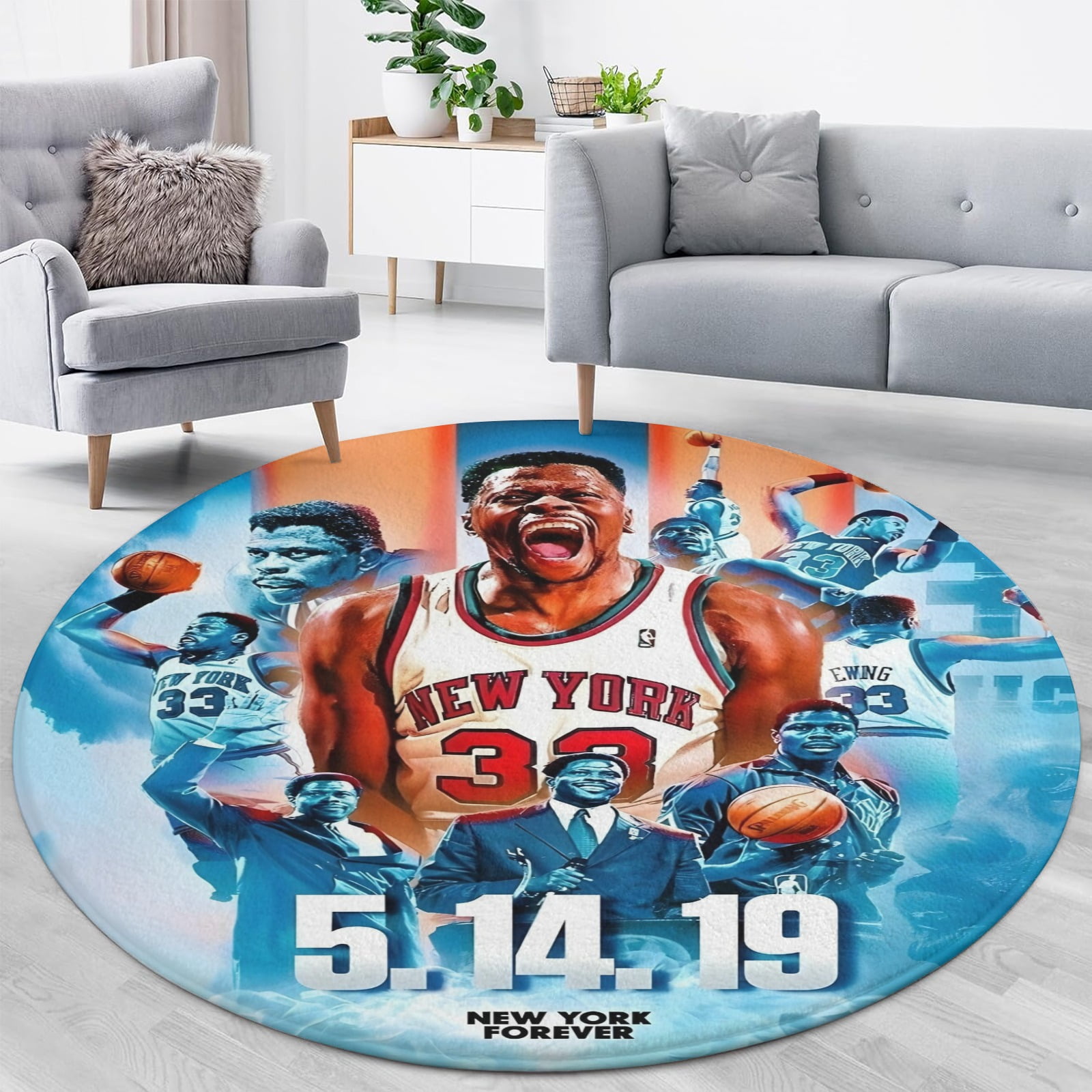 Dennis and Rodman Round Floor Mat– Cozy, Durable, Decor-Ready.80x80cm ...
