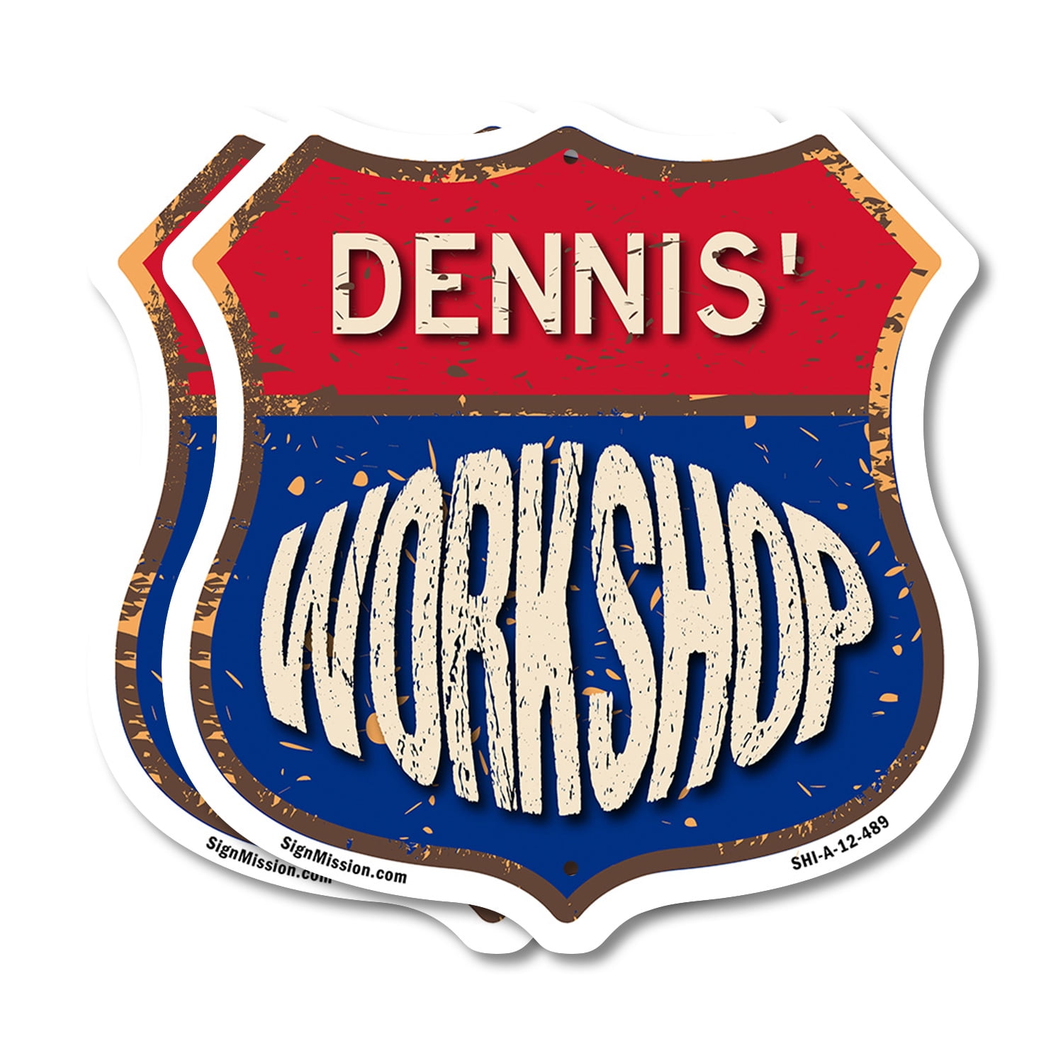 Dennis's Workshop (2 Pack) 12 inch X 12 inch Shield-Shaped Rust-Free ...