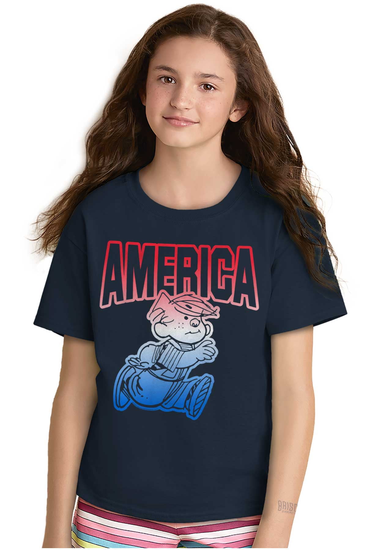Dennis the Menace American Patriot Crewneck T Shirts Boy Girl Teen ...