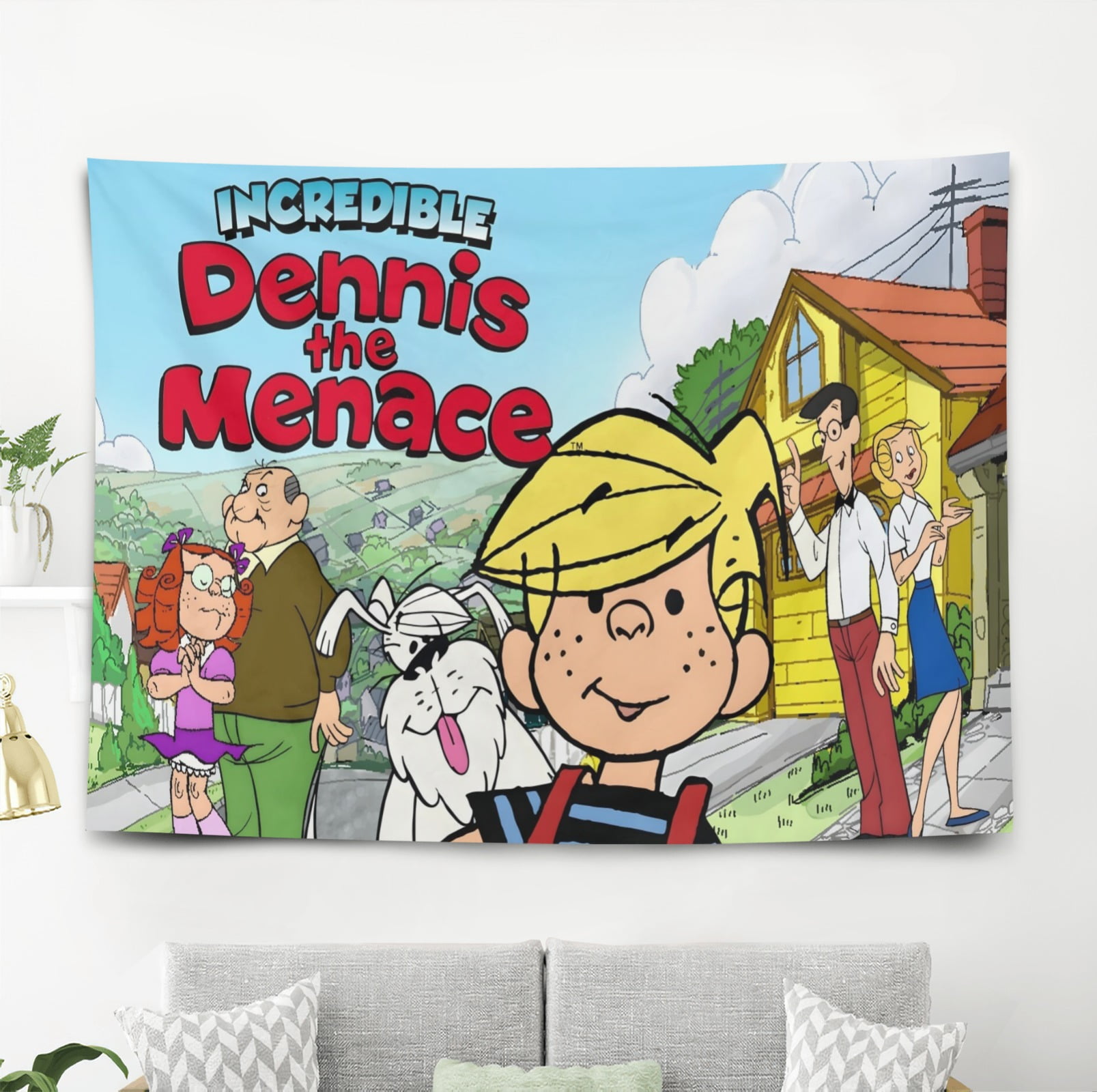 Dennis the Menace-Theme Anti-pilling Tapestry Gift Wall Hanging ...