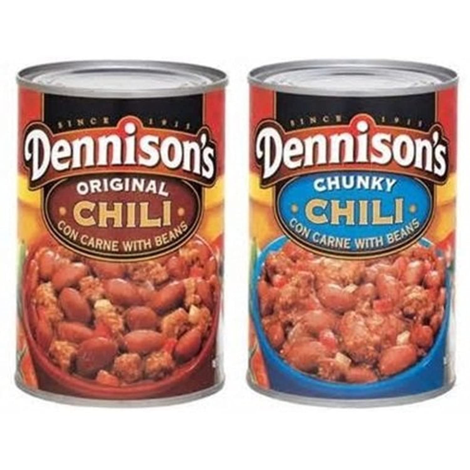 Dennison's Original Chili & Chunky Chili Con Carne with Beans, 15oz Can ...