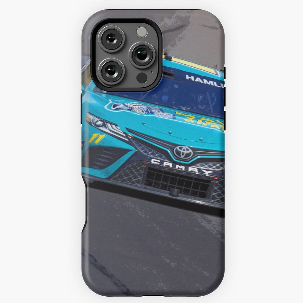Denny Hamlin Fighting on Track Abstract Phone Case for iPhone 16 15 14 ...