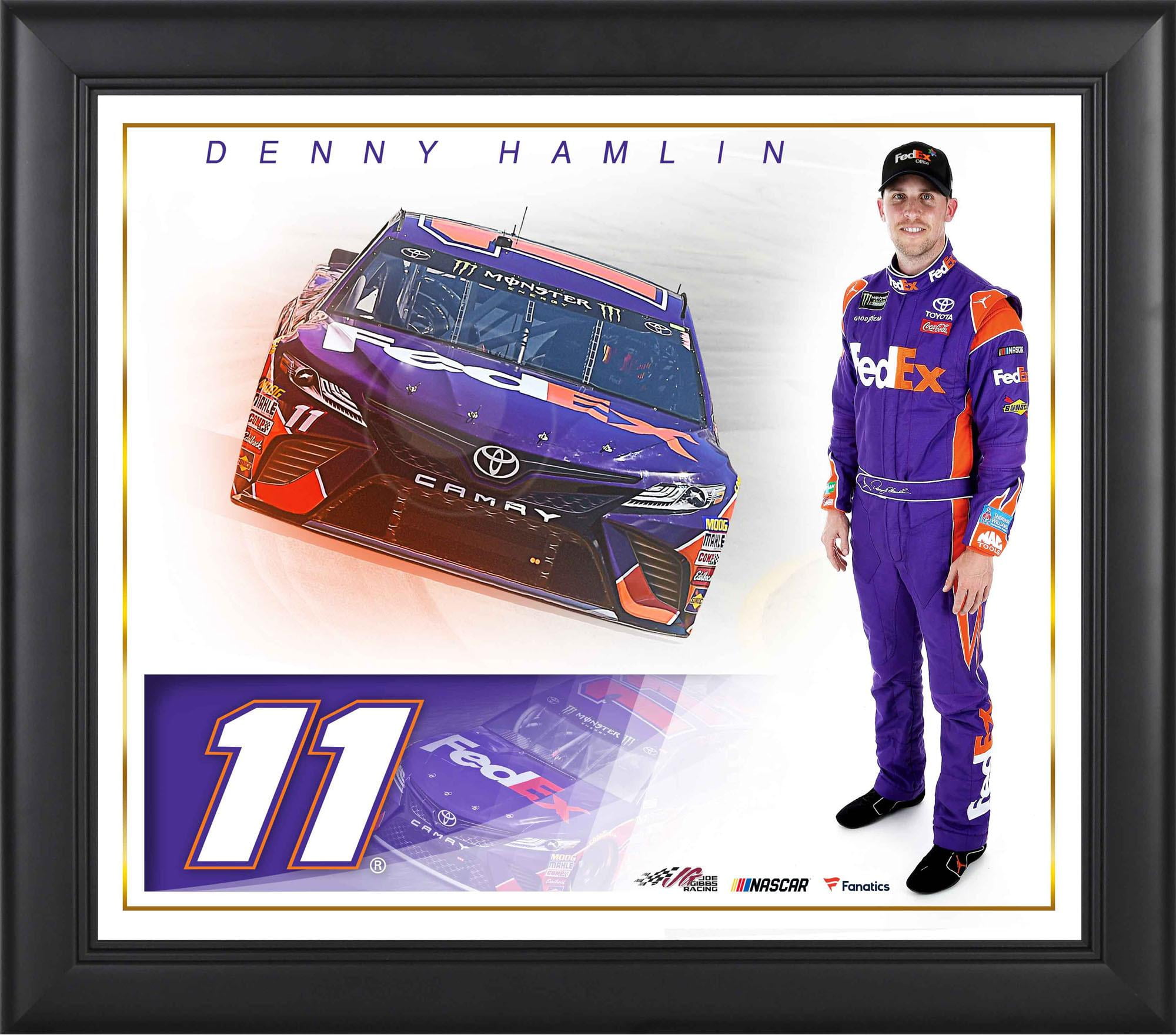 Denny Hamlin Framed 15" x 17" FedEx Collage - Fanatics Authentic ...