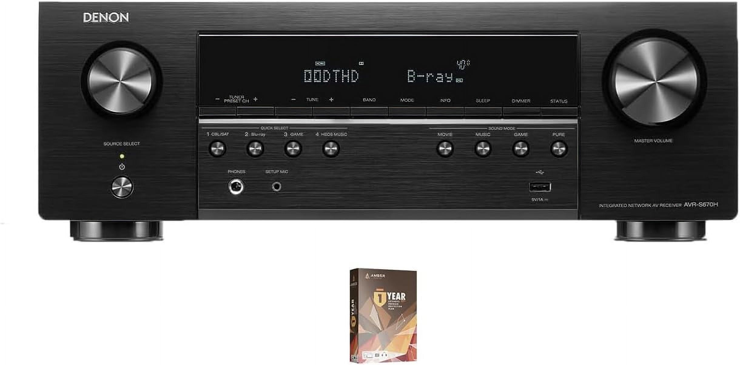 Denon AVR-S770H 7.2ch 8K Smart AV Receiver with Voice Control and DTS:X ...
