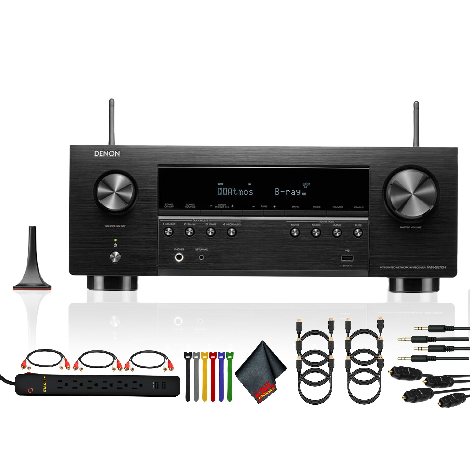 Denon AVR-S970H 7.2-Channel Network A/V Receiver Bundle Including ...