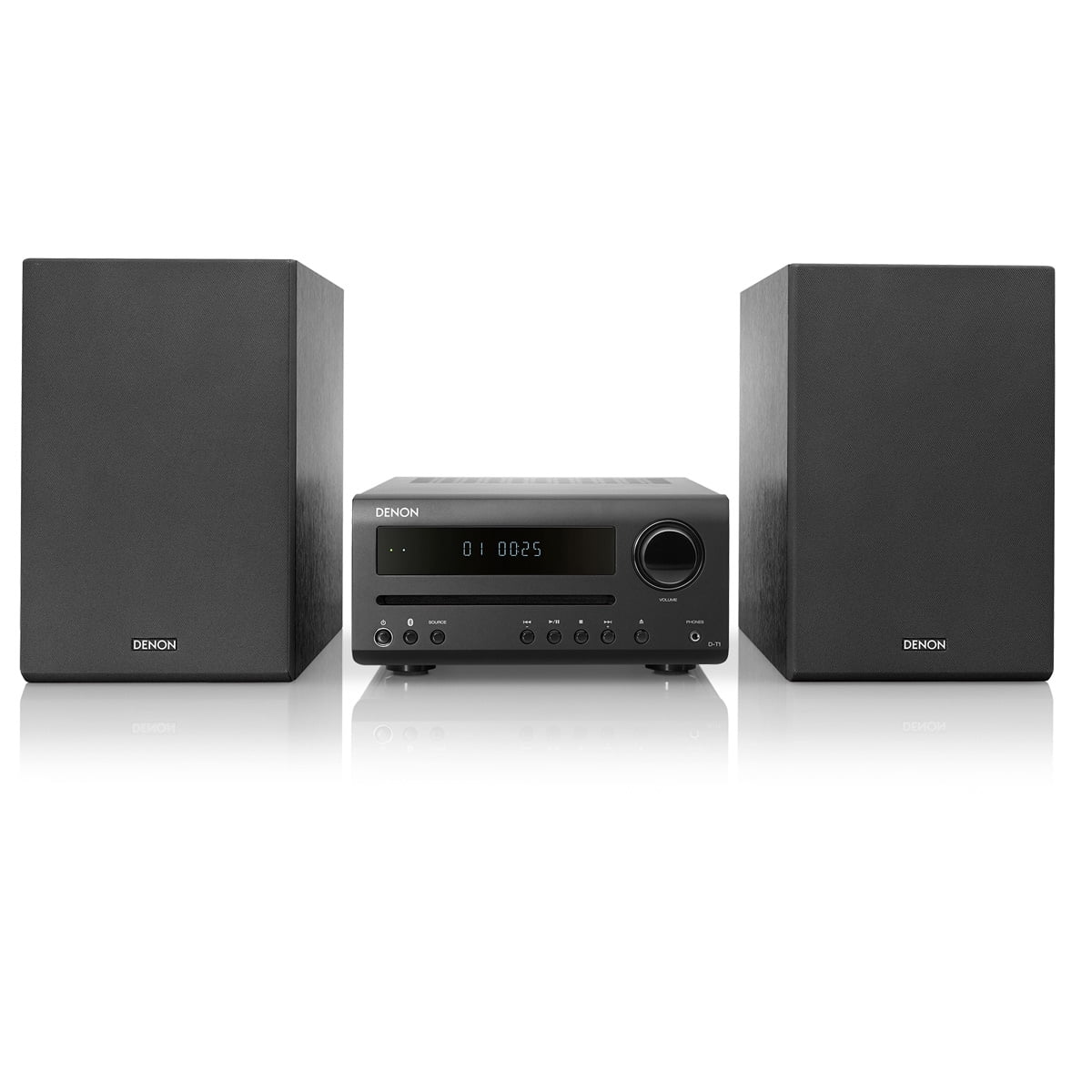 Denon D-T1 Hi-Fi Mini System with CD and Bluetooth - Walmart.com