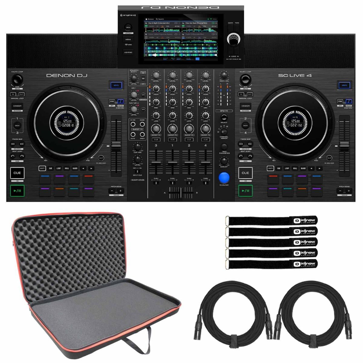 Denon DJ SC LIVE 4 4-Deck Standalone DJ Controller with EVA Molded Hard ...