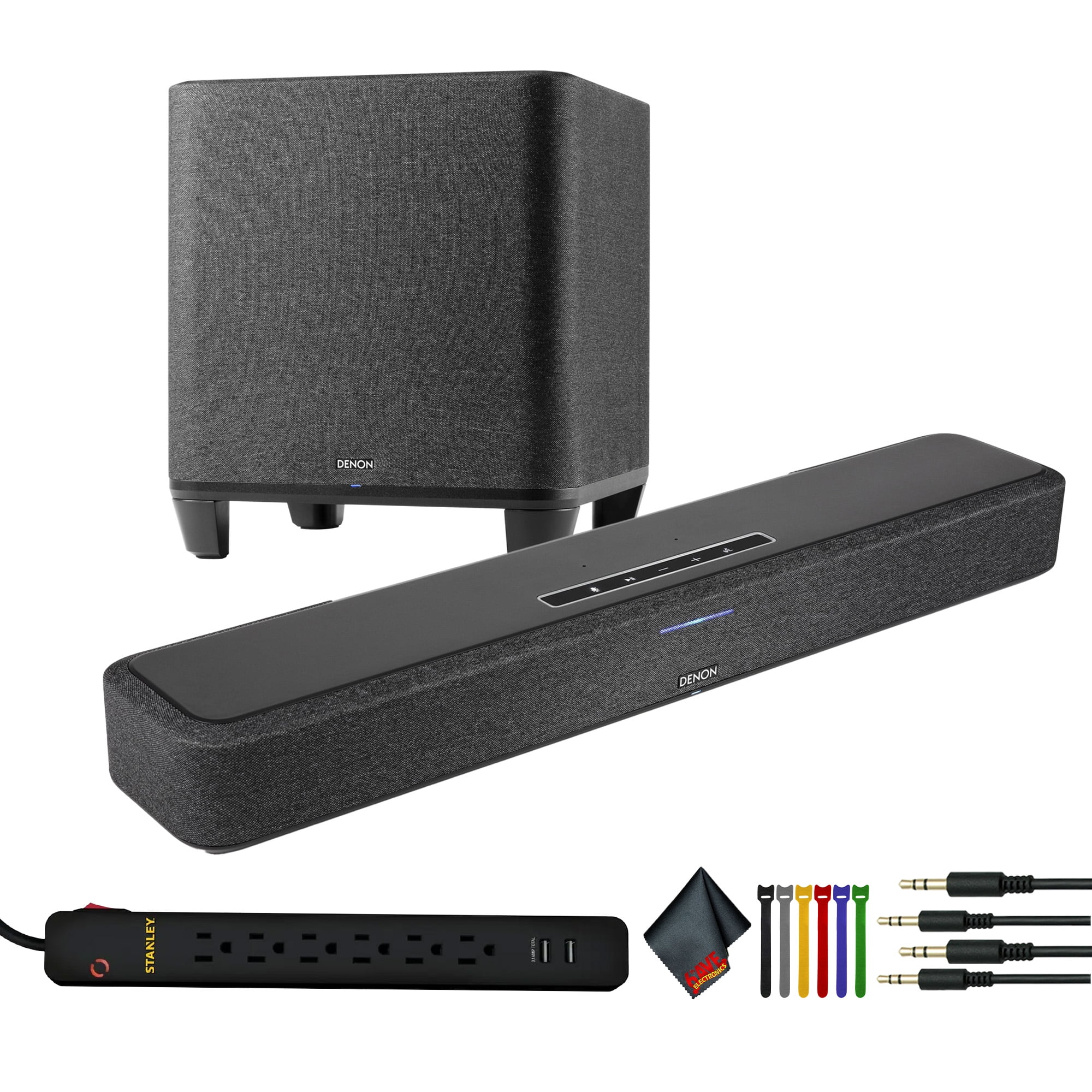Denon Home Sound Bar SB550 Virtual 4-Channel Network Soundbar Bundle ...