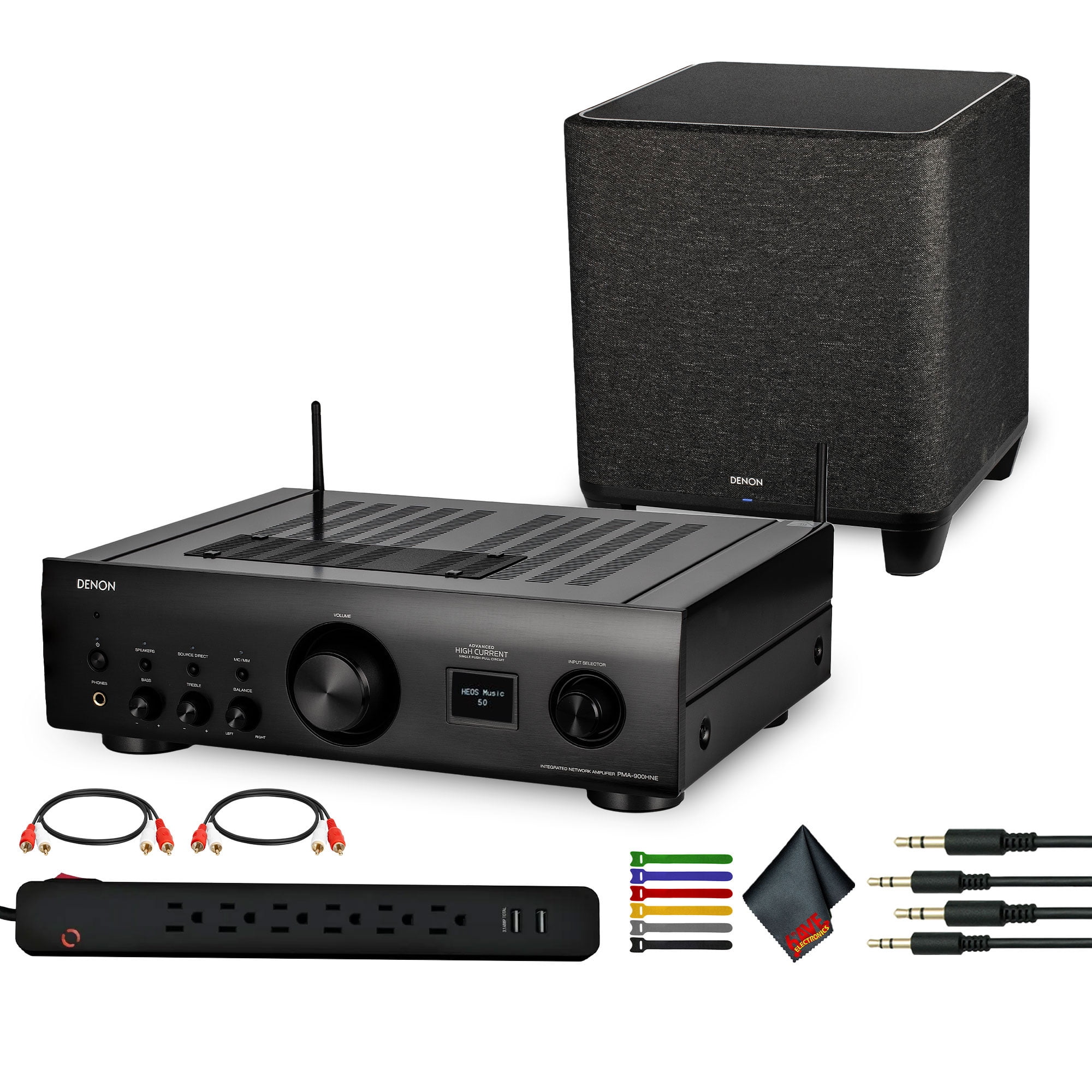 Denon PMA-900HNE 100W Integrated Network Amplifier Bundle Including ...