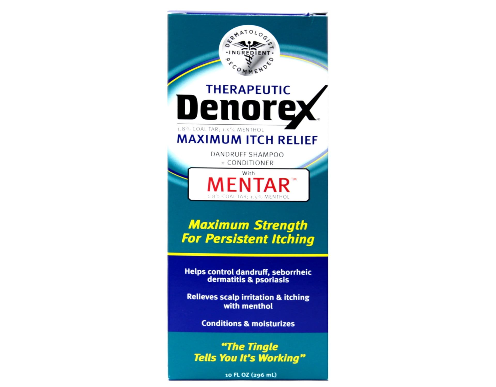 Denorex Dandruff Shampoo Conditioner, Maximum Strength 10 fl oz ...