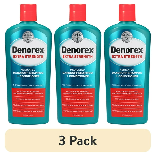 (3 pack) Denorex Extra Strength Medicated Dandruff Shampoo and ...